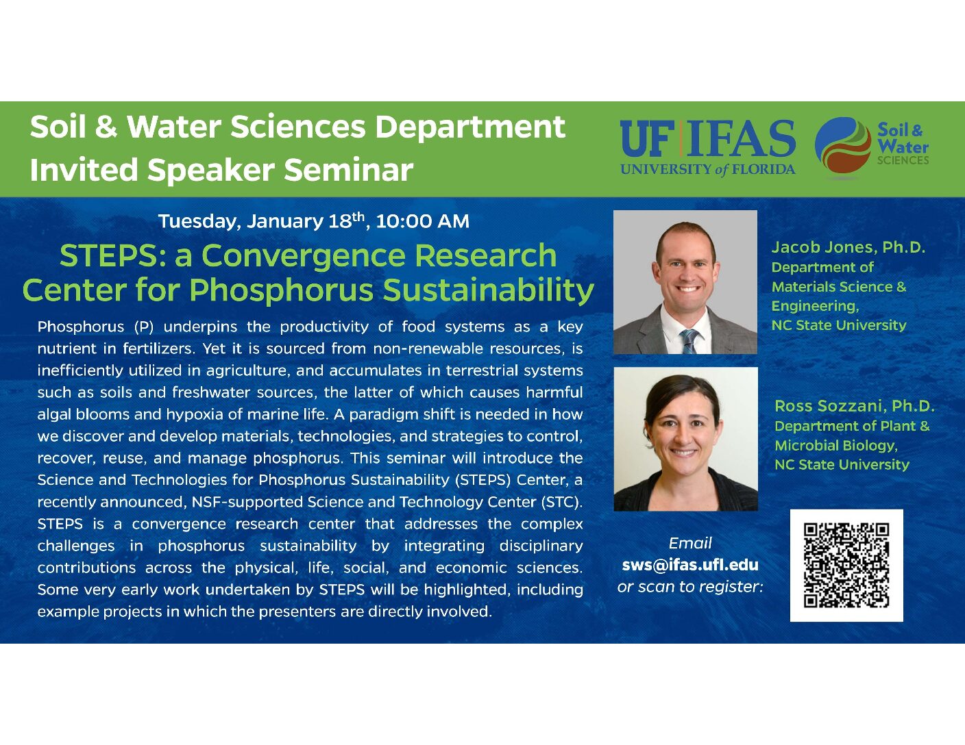 Join Us for the STEPS Convergence Research Center Speaker Seminar ...